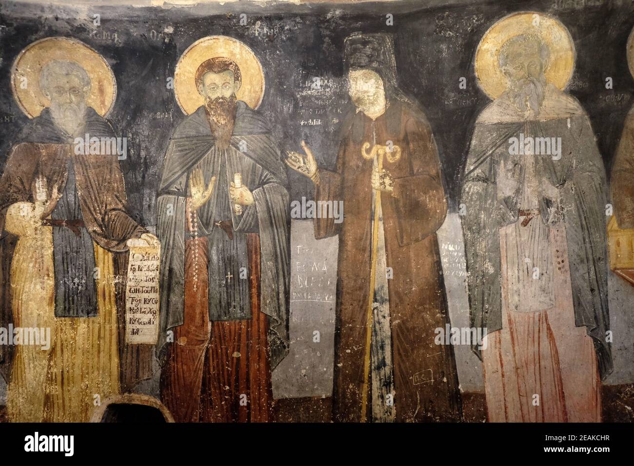 Fresco in the Saint Naum Monastery near Ohrid in Macedonia Stock Photo ...