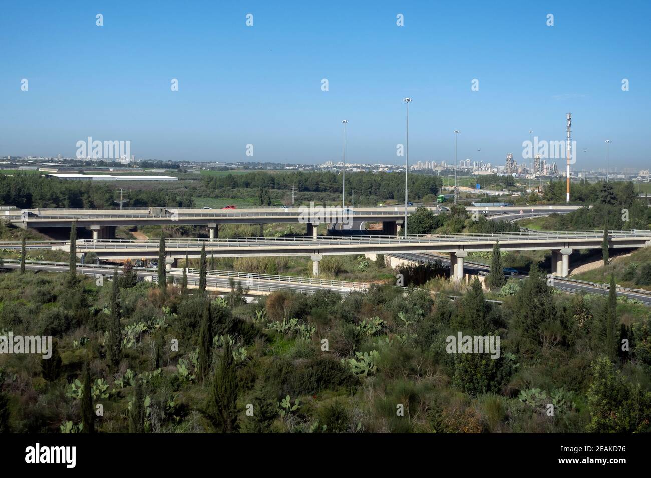 Central motorway interchange hi-res stock photography and images - Alamy