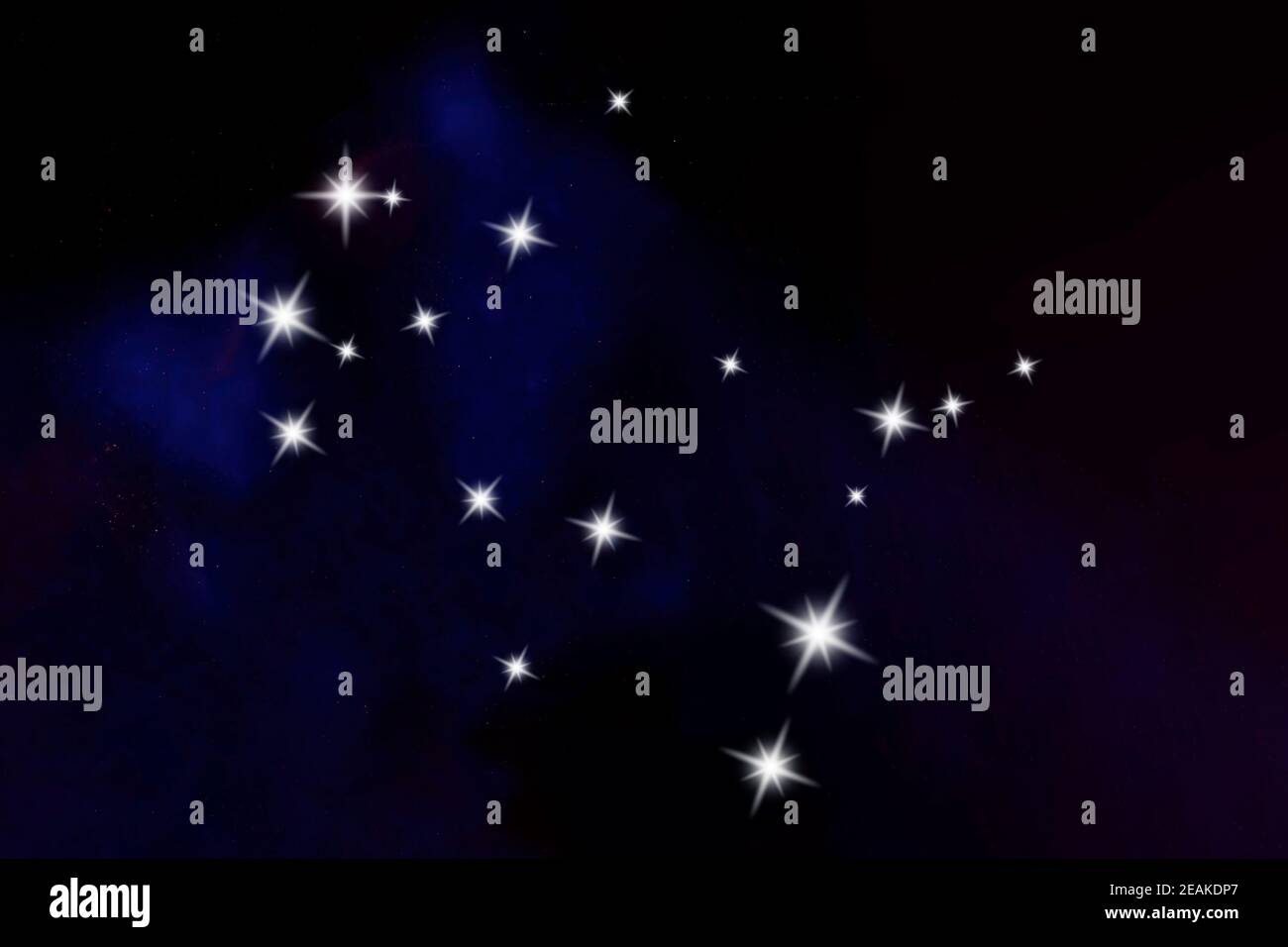 Constellation Gemini Against the background of the night sky. Elements ...