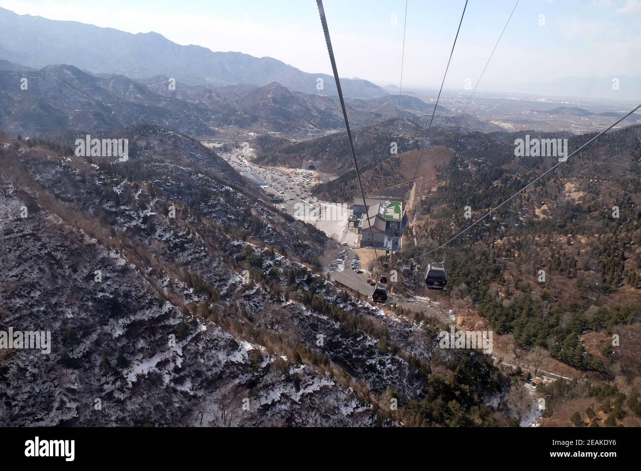 Cable car at the Badaling Great Wall, China Stock Photo - Alamy