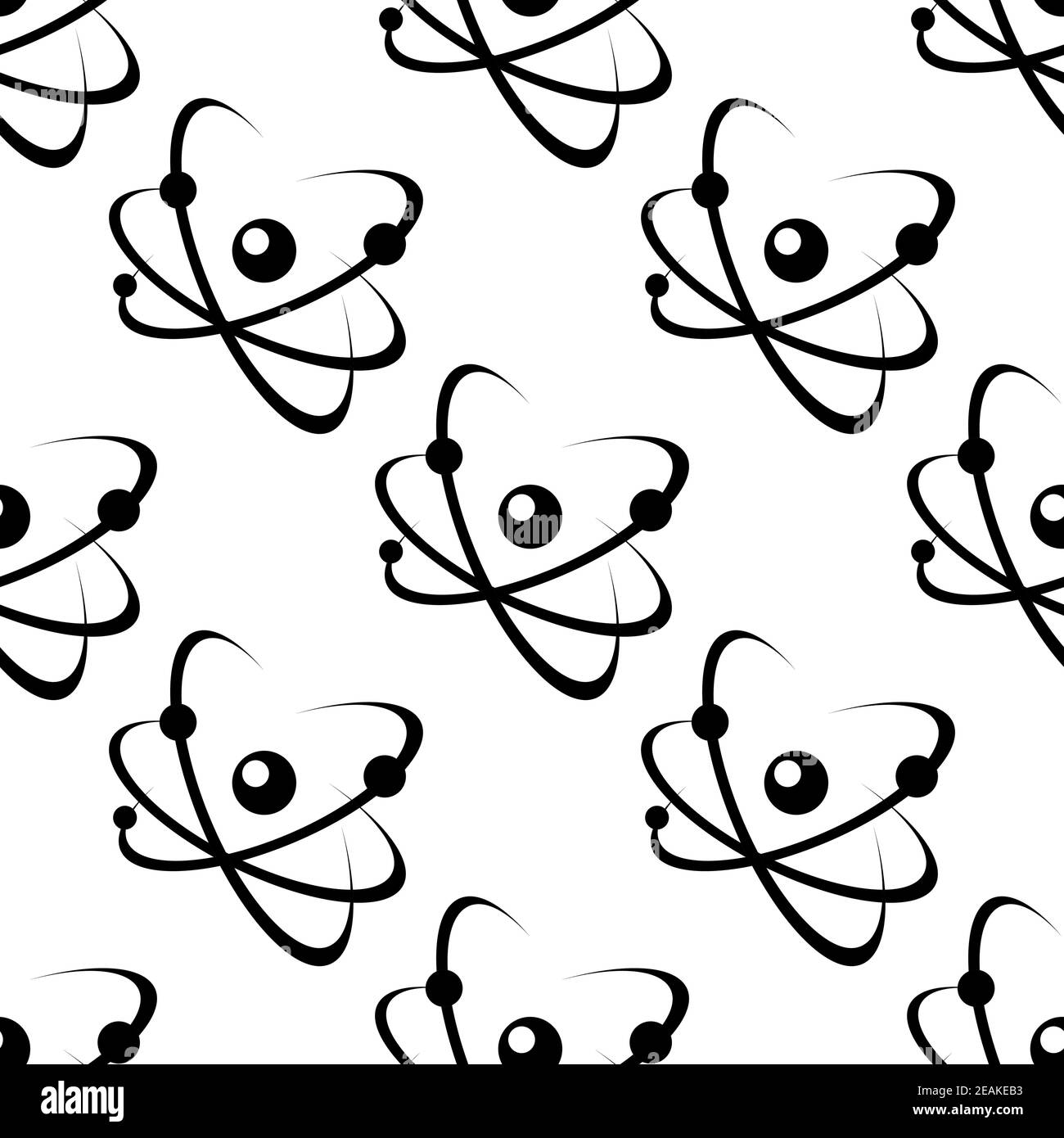 Atom structure icon educational Black and White Stock Photos & Images ...