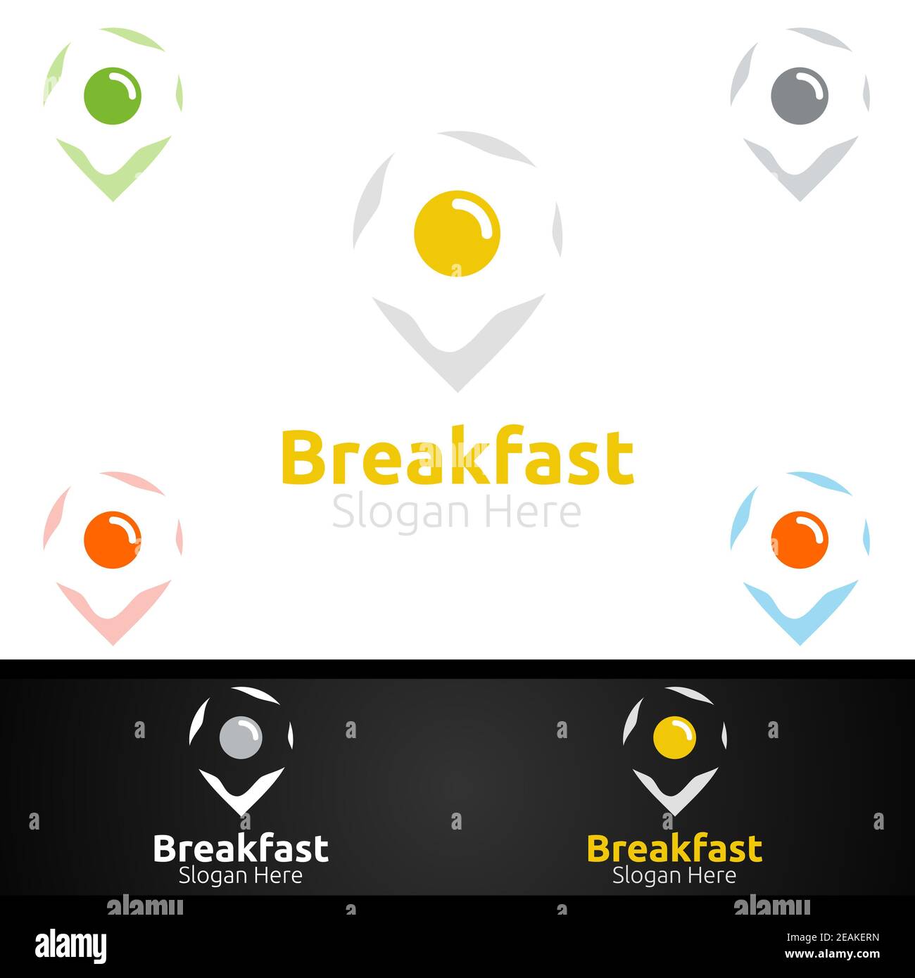 Breakfast Fast Food Delivery Service Logo for Restaurant, Cafe or ...
