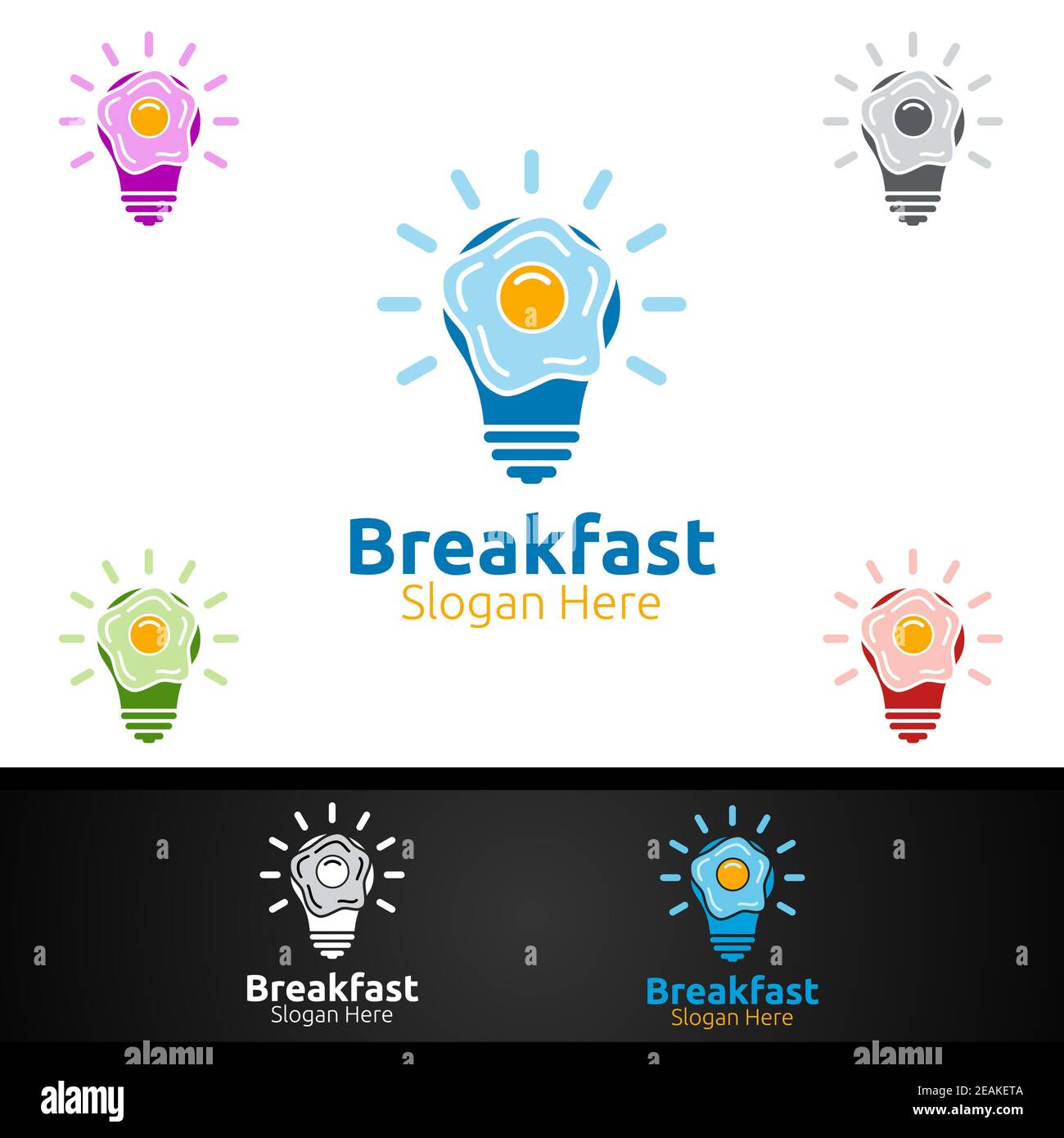 Fast Food Breakfast Delivery Service Logo for Restaurant, Cafe or ...