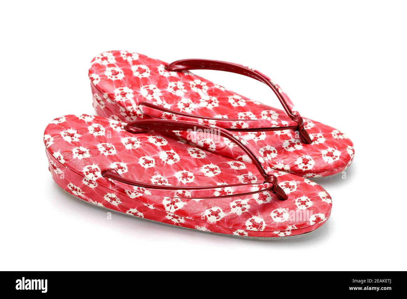 Traditional Japanese sandals Zori isolated on white background Stock ...