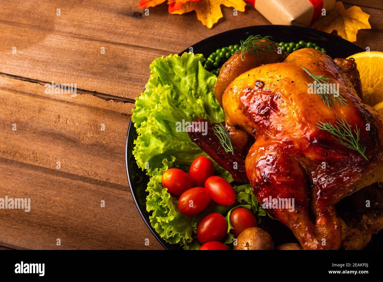 Traditional roast chicken table hi-res stock photography and images - Alamy