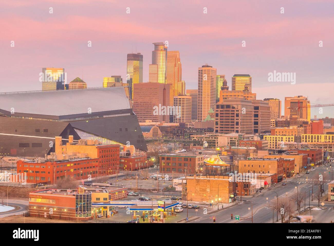 Minneapolis downtown skyline in Minnesota, USA Stock Photo - Alamy