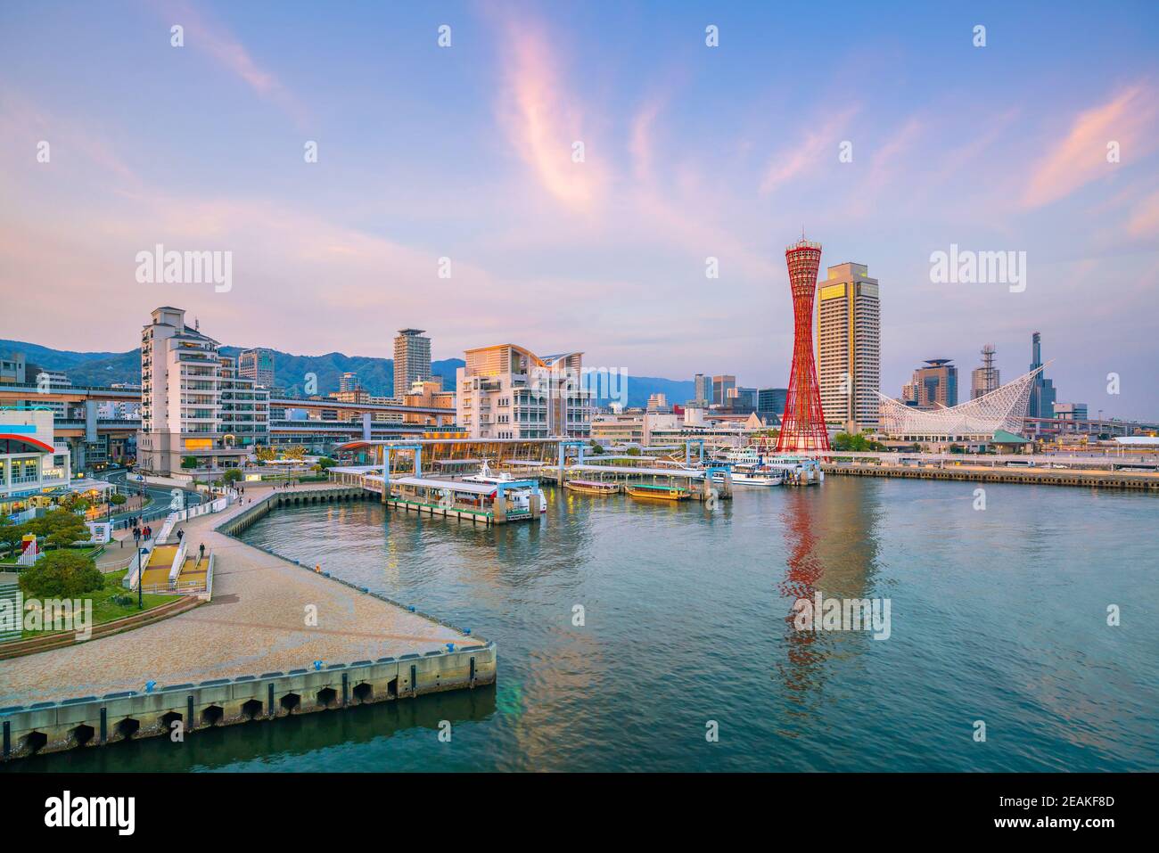 Port of Kobe skyline in Japan Stock Photo - Alamy