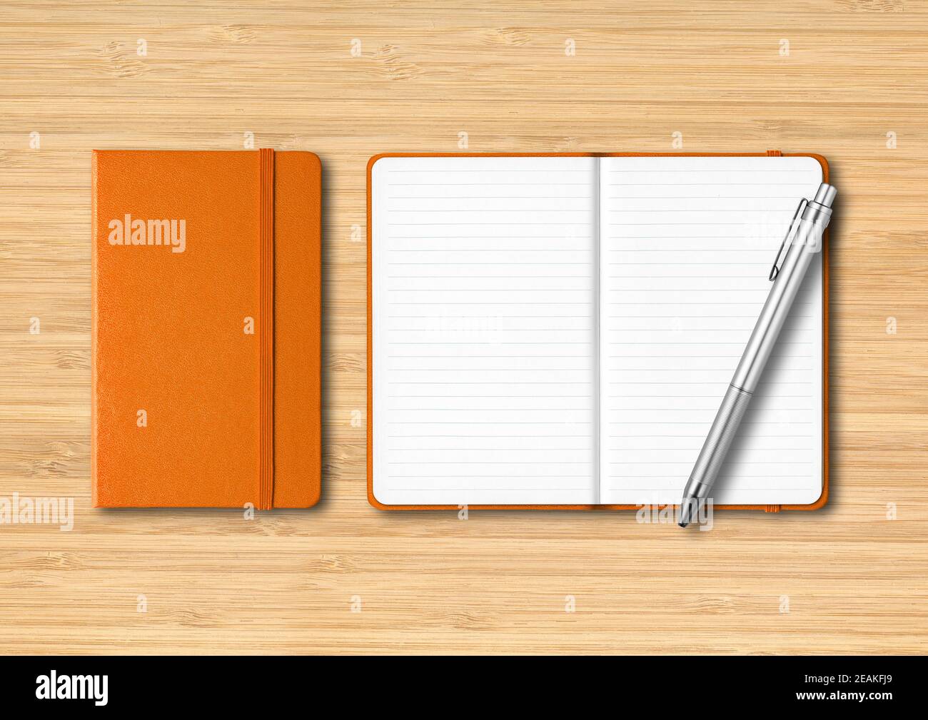 Open notebook page on orange background hi-res stock photography and ...