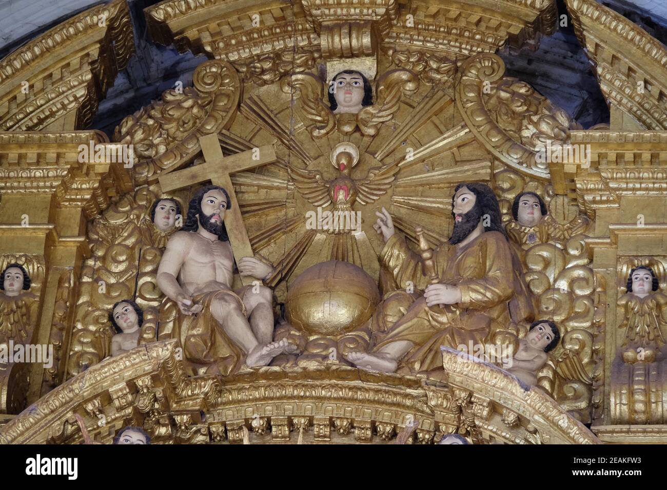 Holy Trinity, statue on the High altar in the Basilica Bom Jesus, Old ...