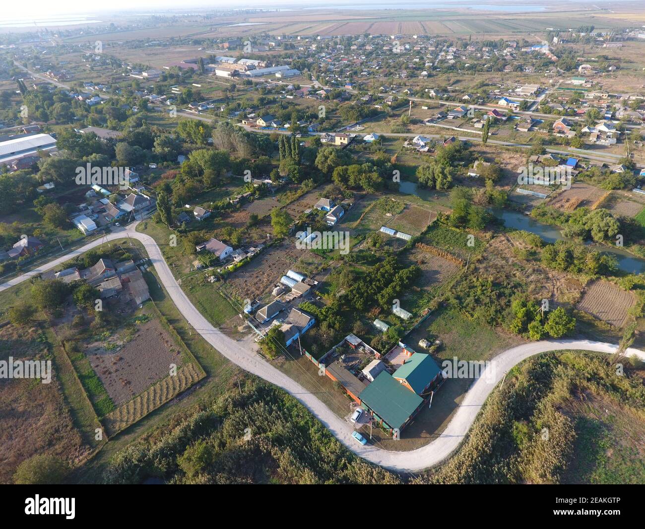 Air aerial from above countryside hi-res stock photography and images ...
