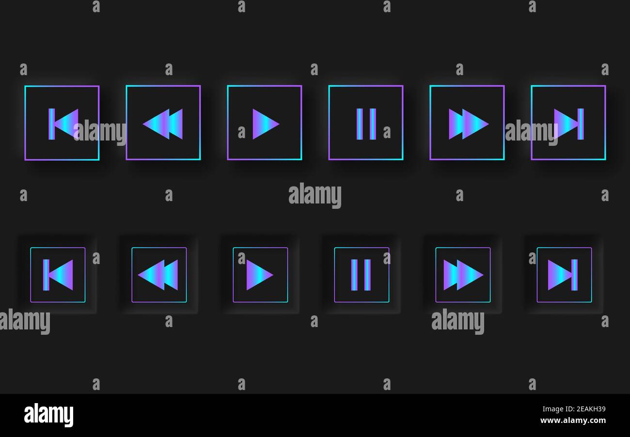 Playback buttons Stock Vector Images - Alamy