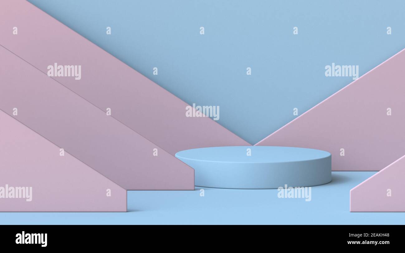 Mock up podium for product presentation layered triangles 3D Stock ...