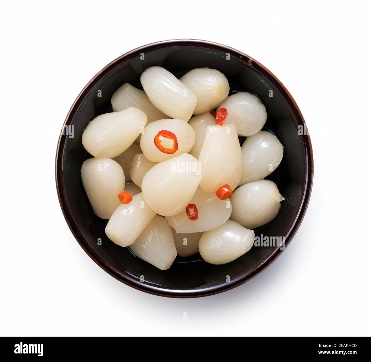 Japanese Rakkyo placed on a white background Stock Photo - Alamy