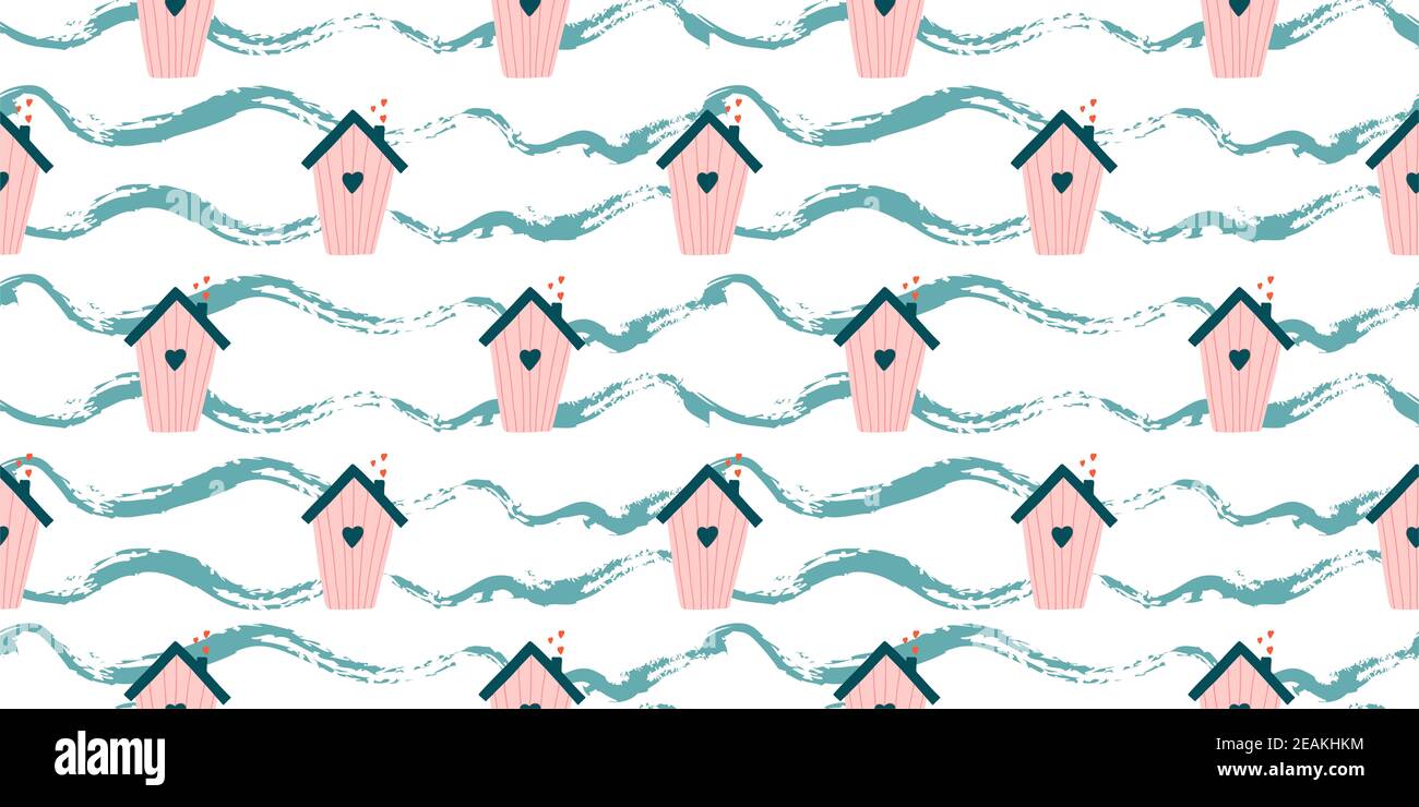 Cute love pattern. Abstract seamless pattern of love. Valentine's Day ...