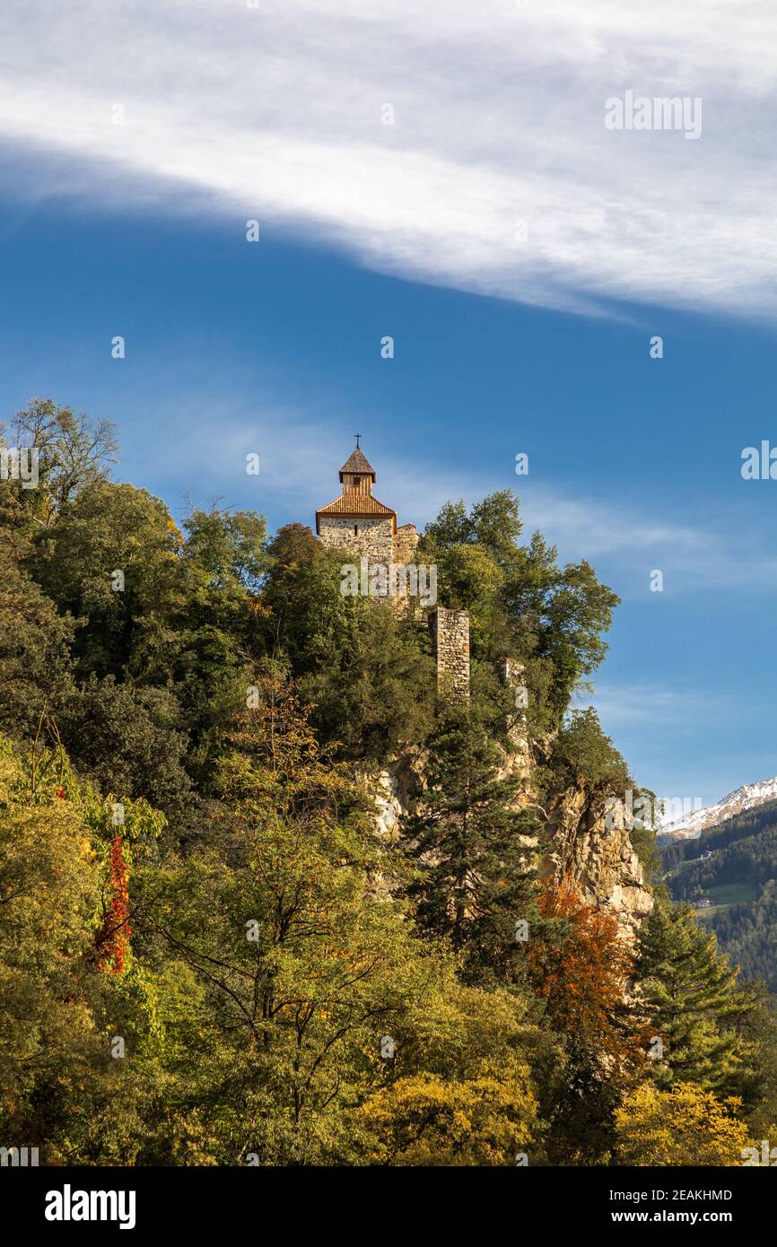 Zenoburg castle at Passer river in Meran, South Tyrol Stock Photo - Alamy