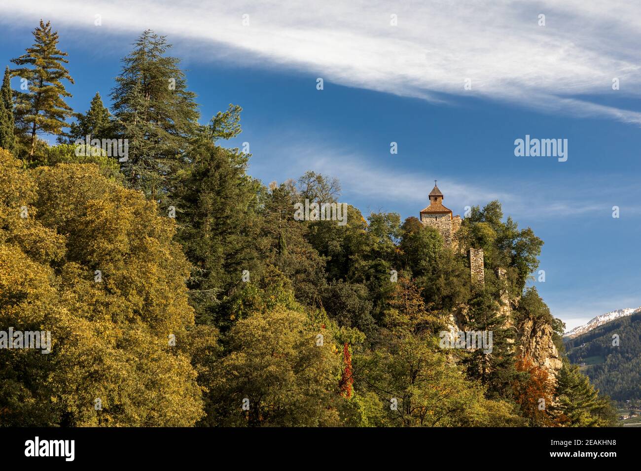 Zenoburg castle at Passer river in Meran, South Tyrol Stock Photo - Alamy