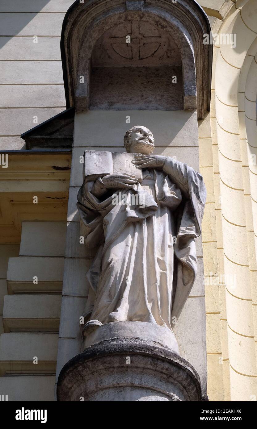Saint Ignatius of Loyola on the portal of Saint James church in ...