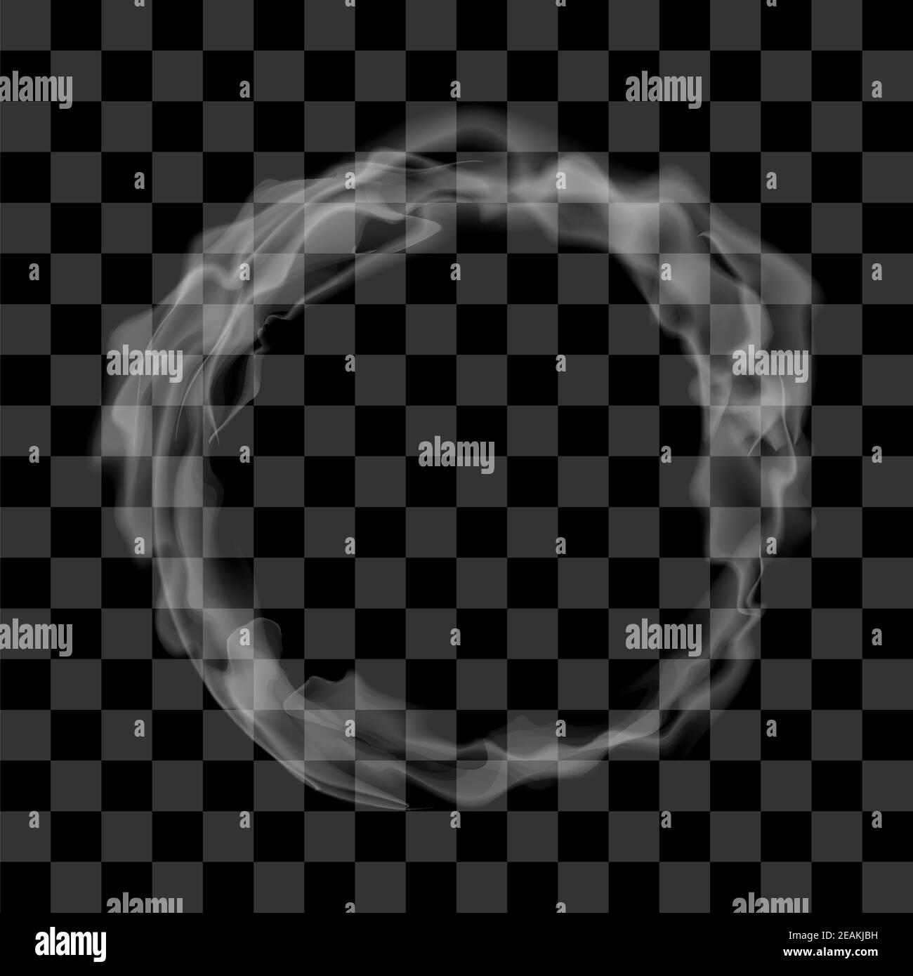 Smoke Frame on Checkered Background. Delicate White Cigarette Smoke ...