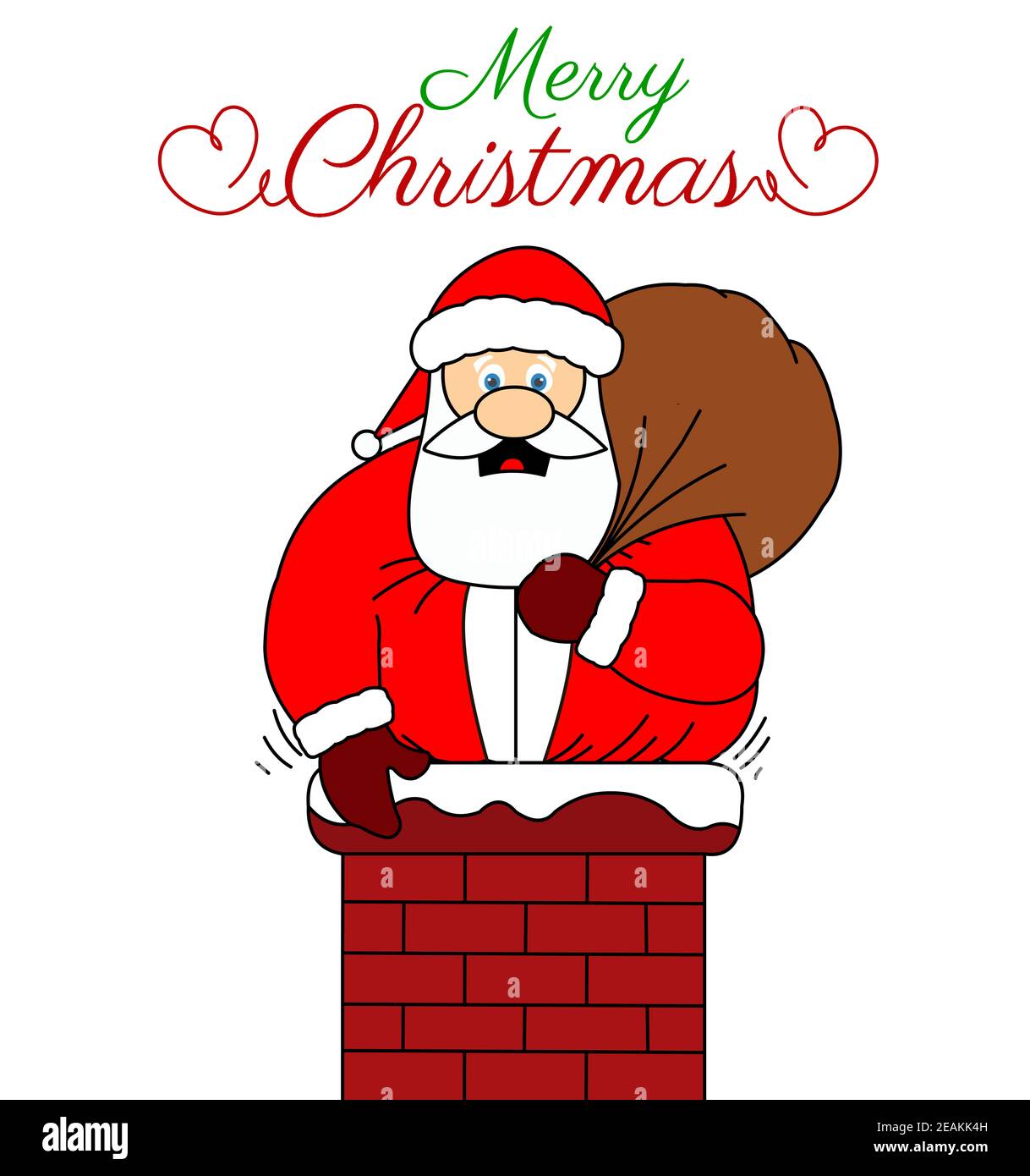 Merry Christmas Fat Santa Stock Photo - Alamy