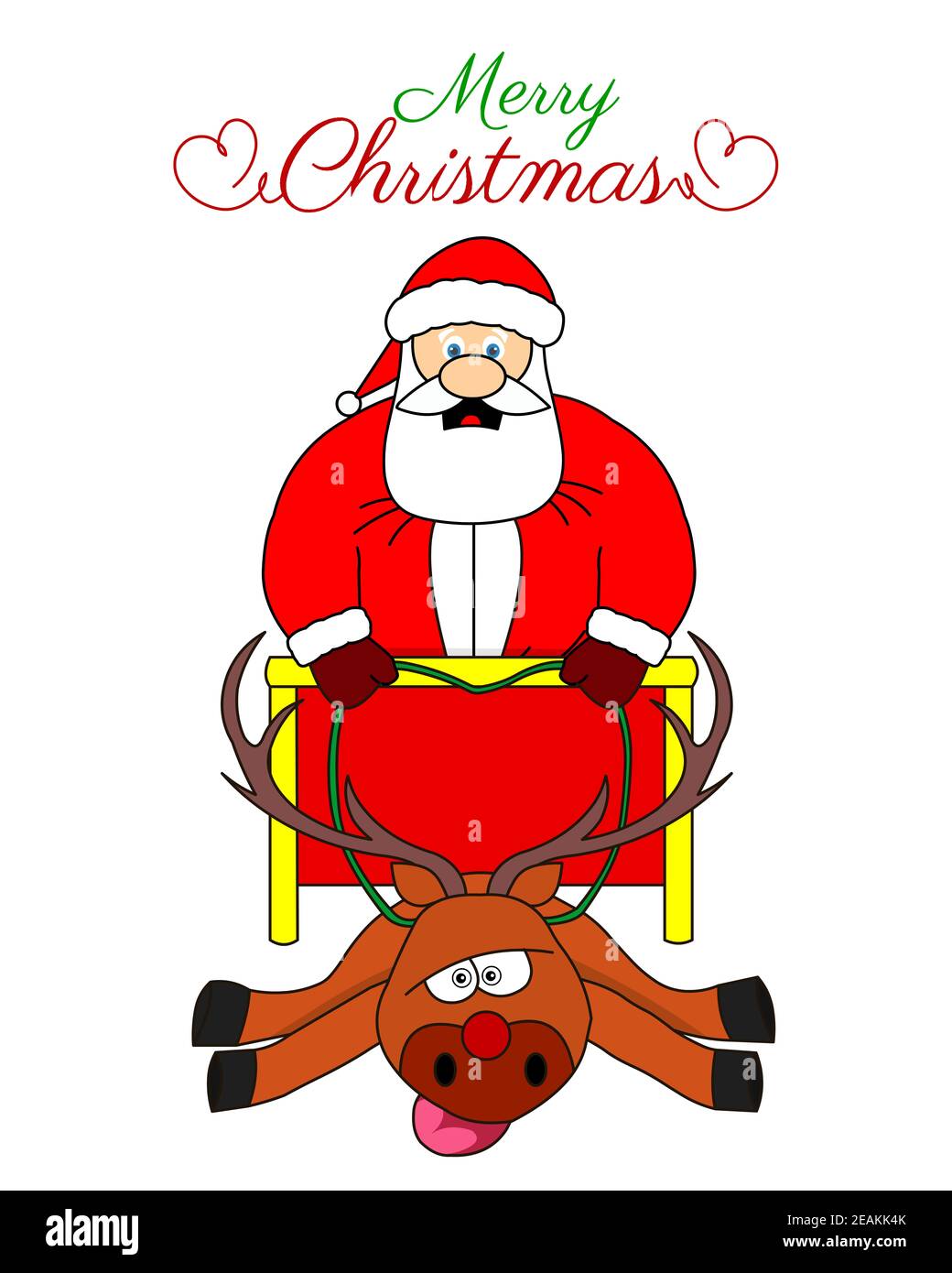 Father christmas and sleigh Cut Out Stock Images & Pictures - Alamy