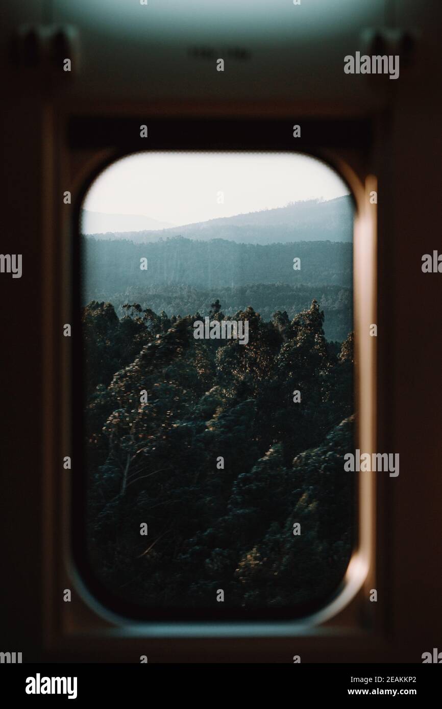 Silhouette window train transport hi-res stock photography and images ...