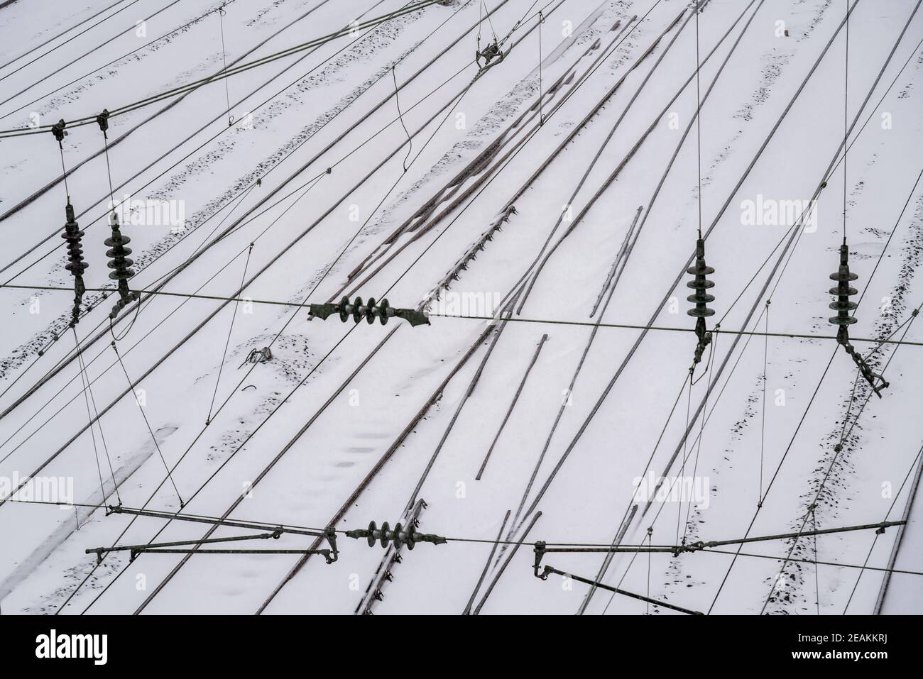 Power line snow hi-res stock photography and images - Alamy