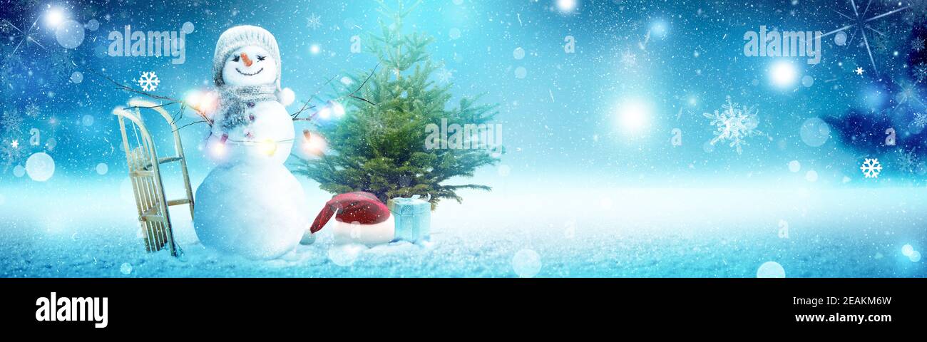 Merry christmas and happy new year greeting card Stock Photo - Alamy