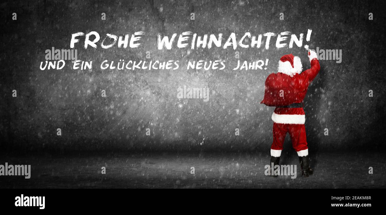 Happy santa claus pointing blank hi-res stock photography and images ...