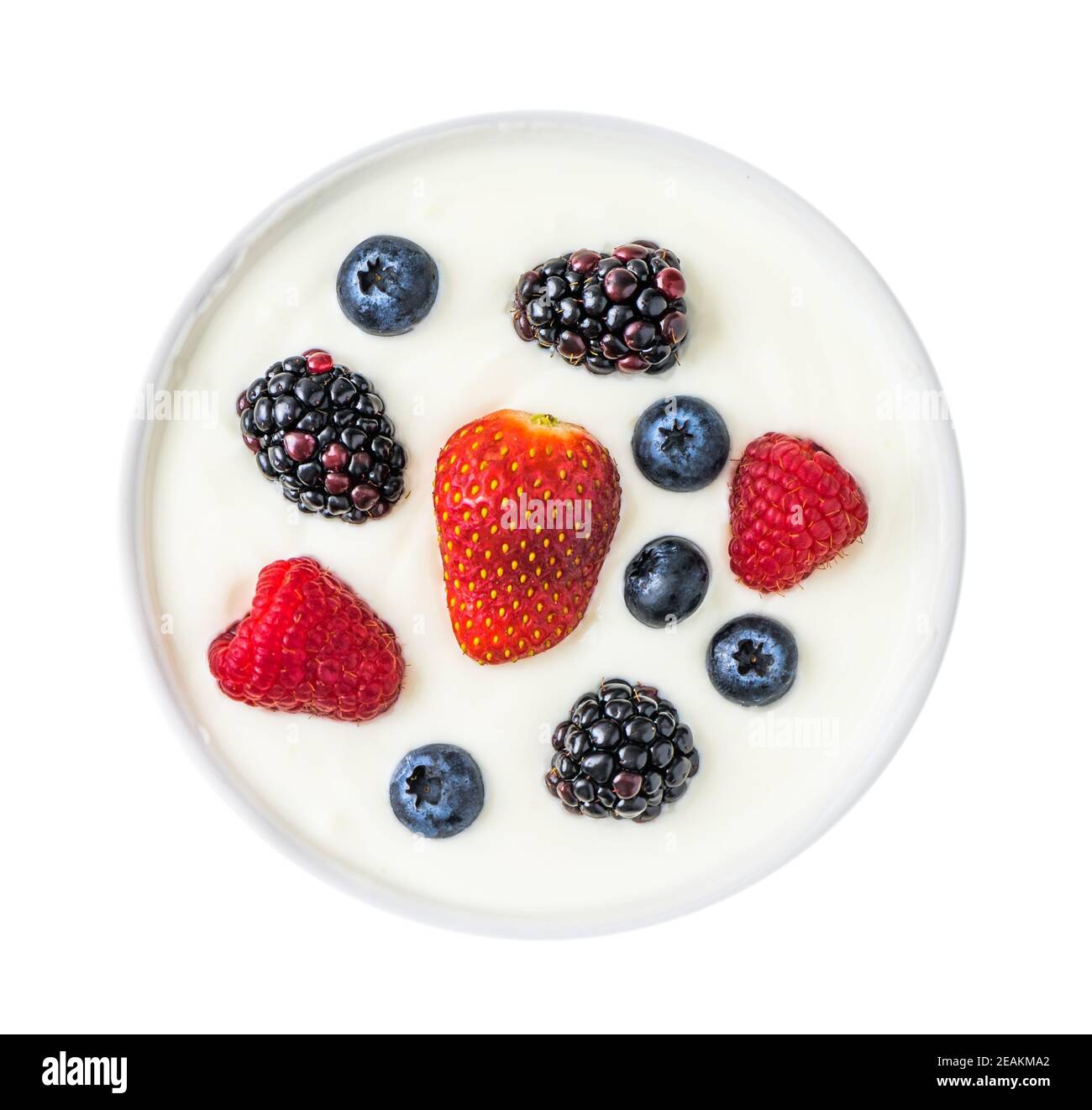 Yogurt with Berry Fruits Stock Photo - Alamy