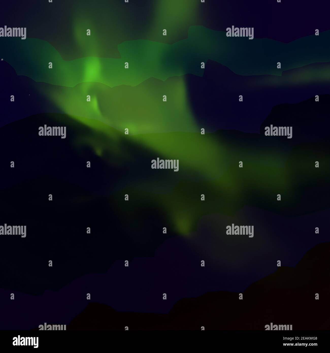 Aurora borealis illustration hi-res stock photography and images - Alamy