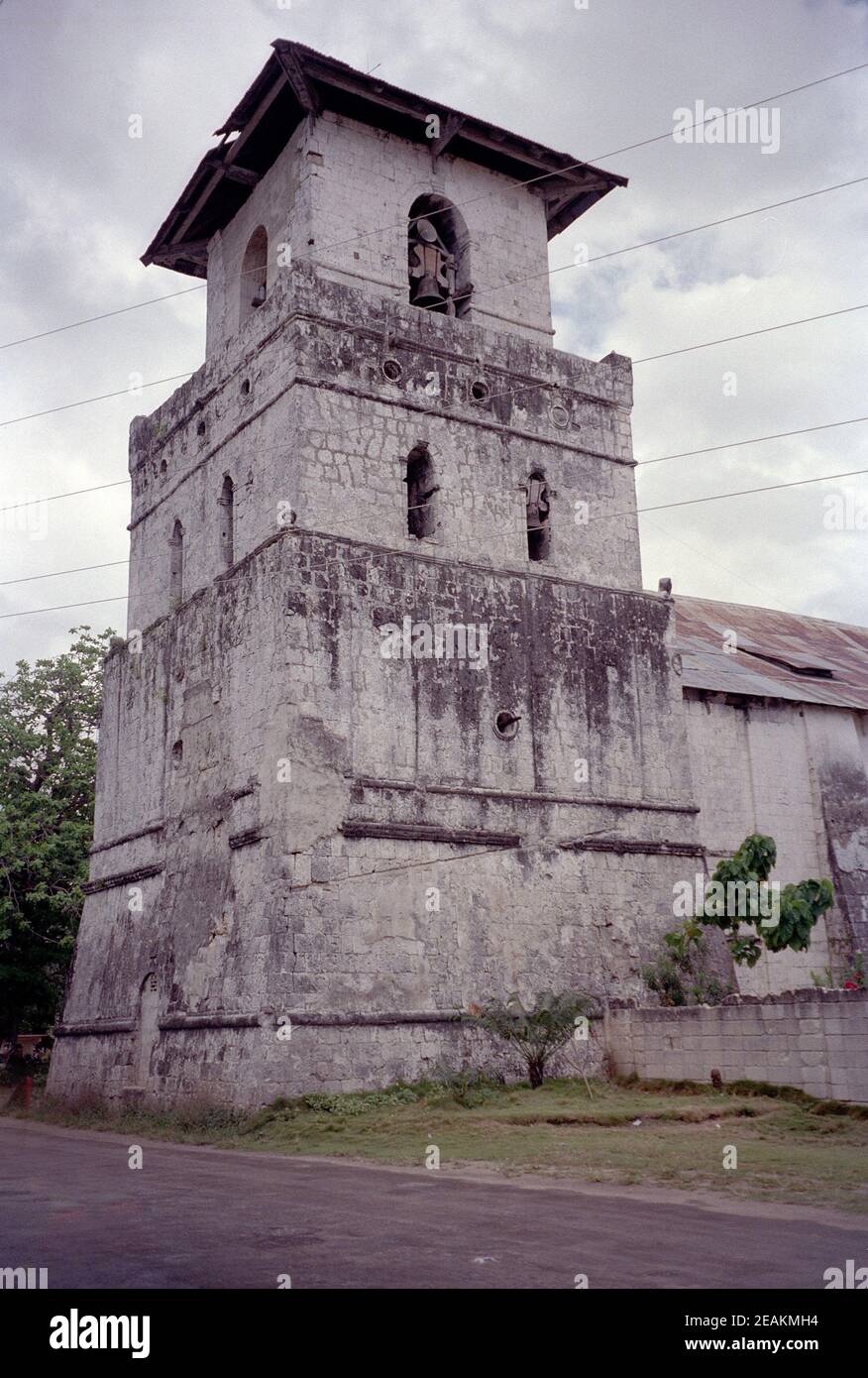 Baclayon church on Bohol in the Philippines Stock Photo - Alamy