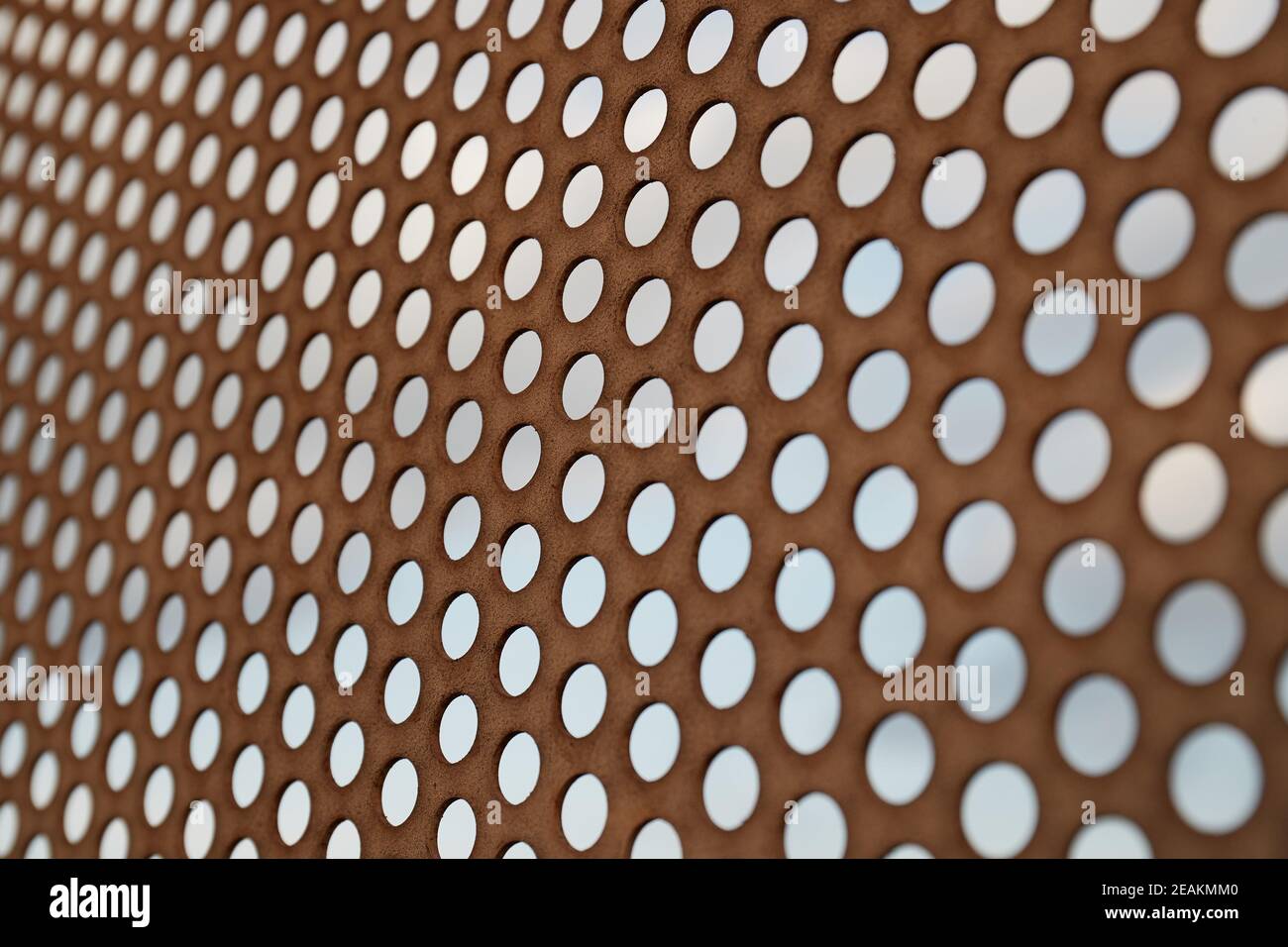 Metal fence with holes hi-res stock photography and images - Alamy