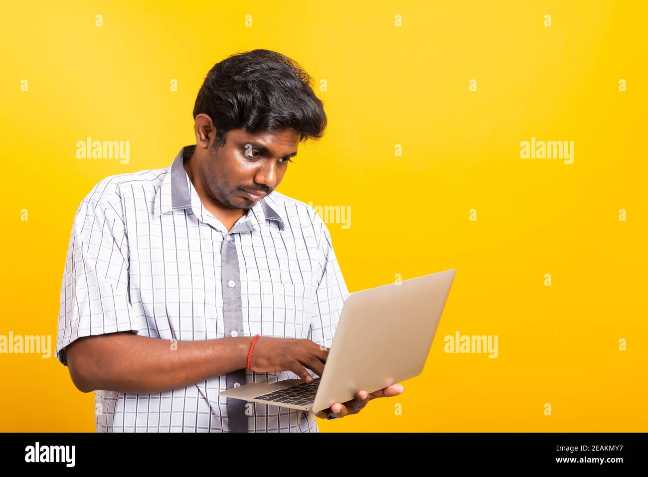 African american laptop typing hi-res stock photography and images - Alamy