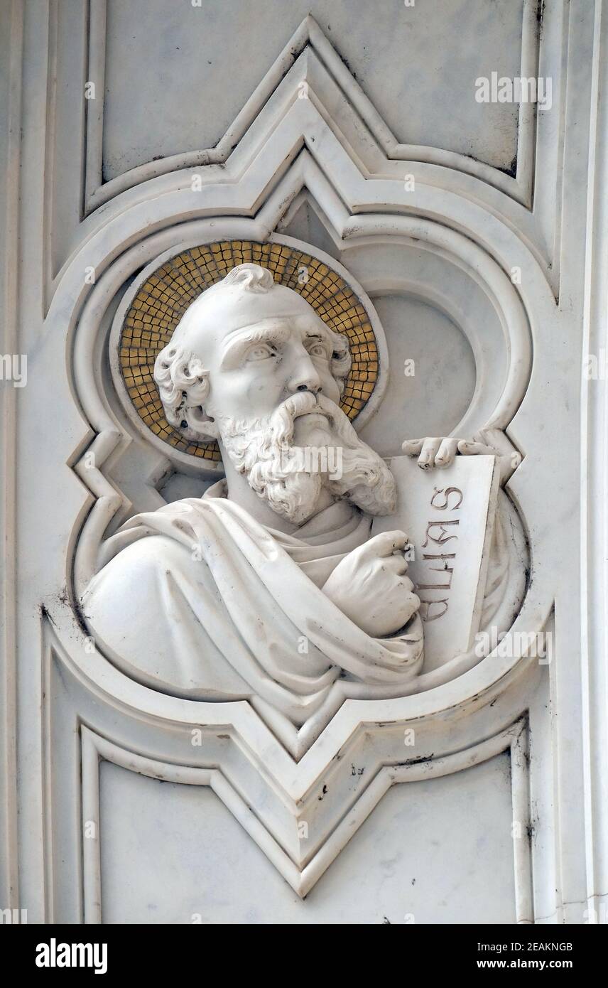 Elijah, relief on the facade of Basilica of Santa Croce (Basilica of ...