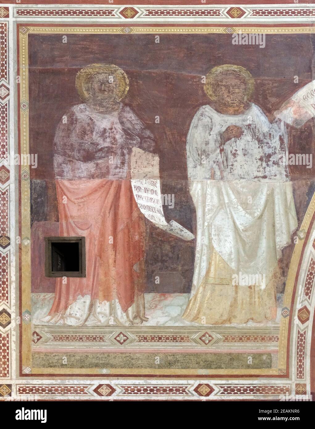 Saints, fresco in Basilica of Santa Croce (Basilica of the Holy Cross ...