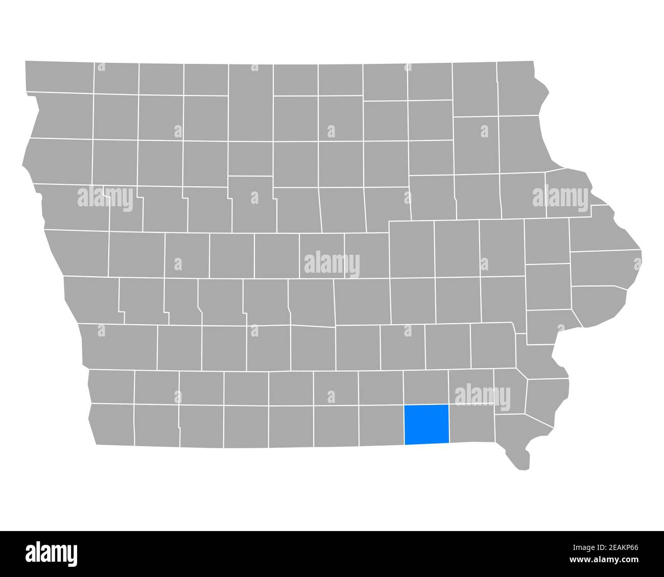 Map of Davis in Iowa Stock Photo - Alamy