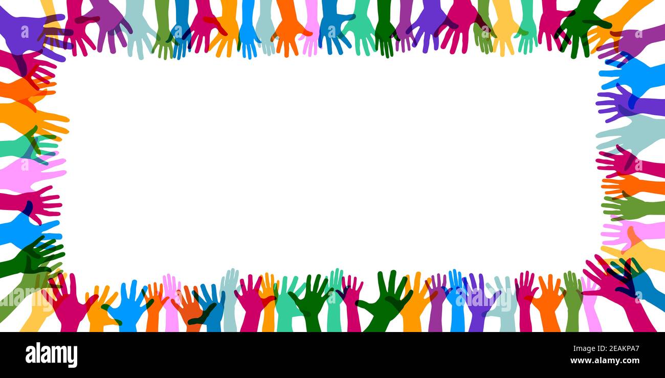 Hand symbol frame child hi-res stock photography and images - Alamy