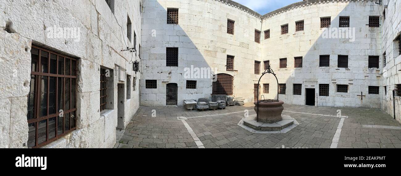 Piombi, the former prison in the Doge Palace in the city of Venice ...