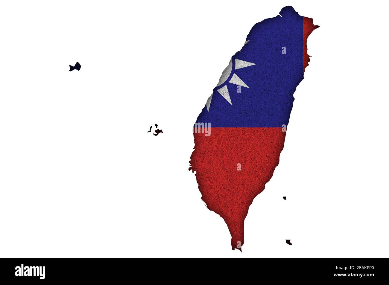 Map and flag of Taiwan on felt Stock Photo - Alamy