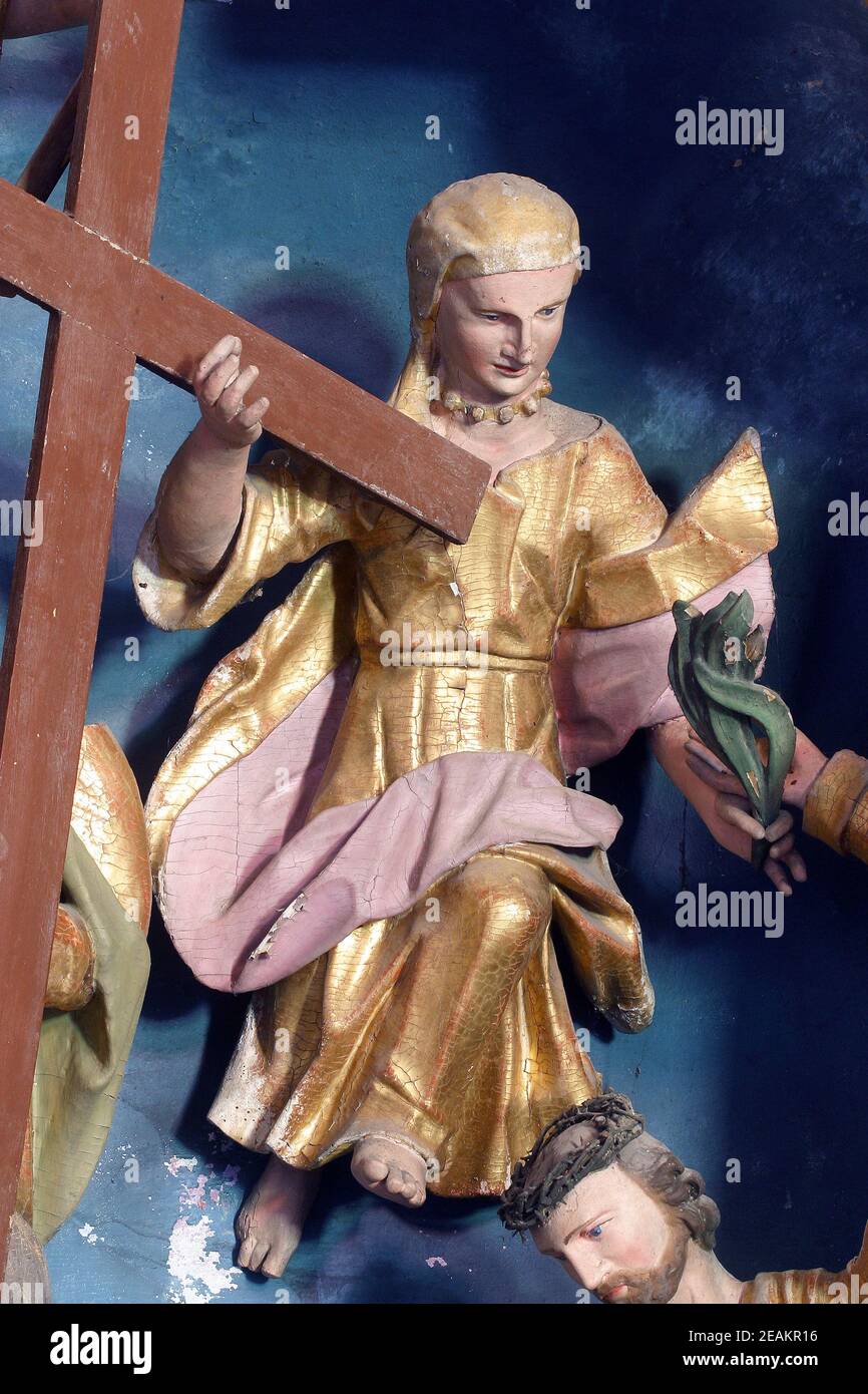 Saint Helena statue on the altar Fourteen Holy Helpers in Church of Our ...