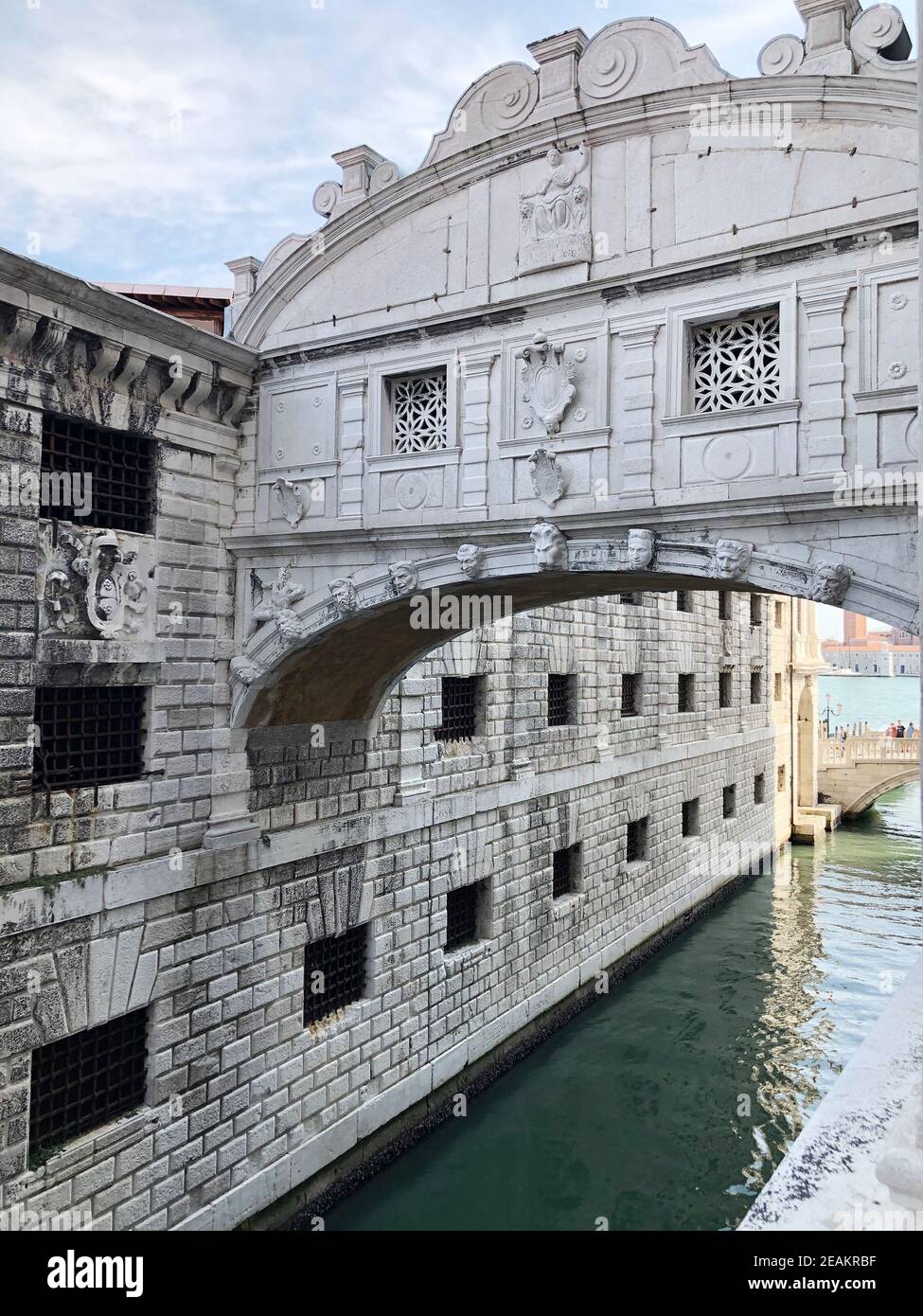The Bridge of Sighs and Piombi prison at the Doge Palace in the city of ...