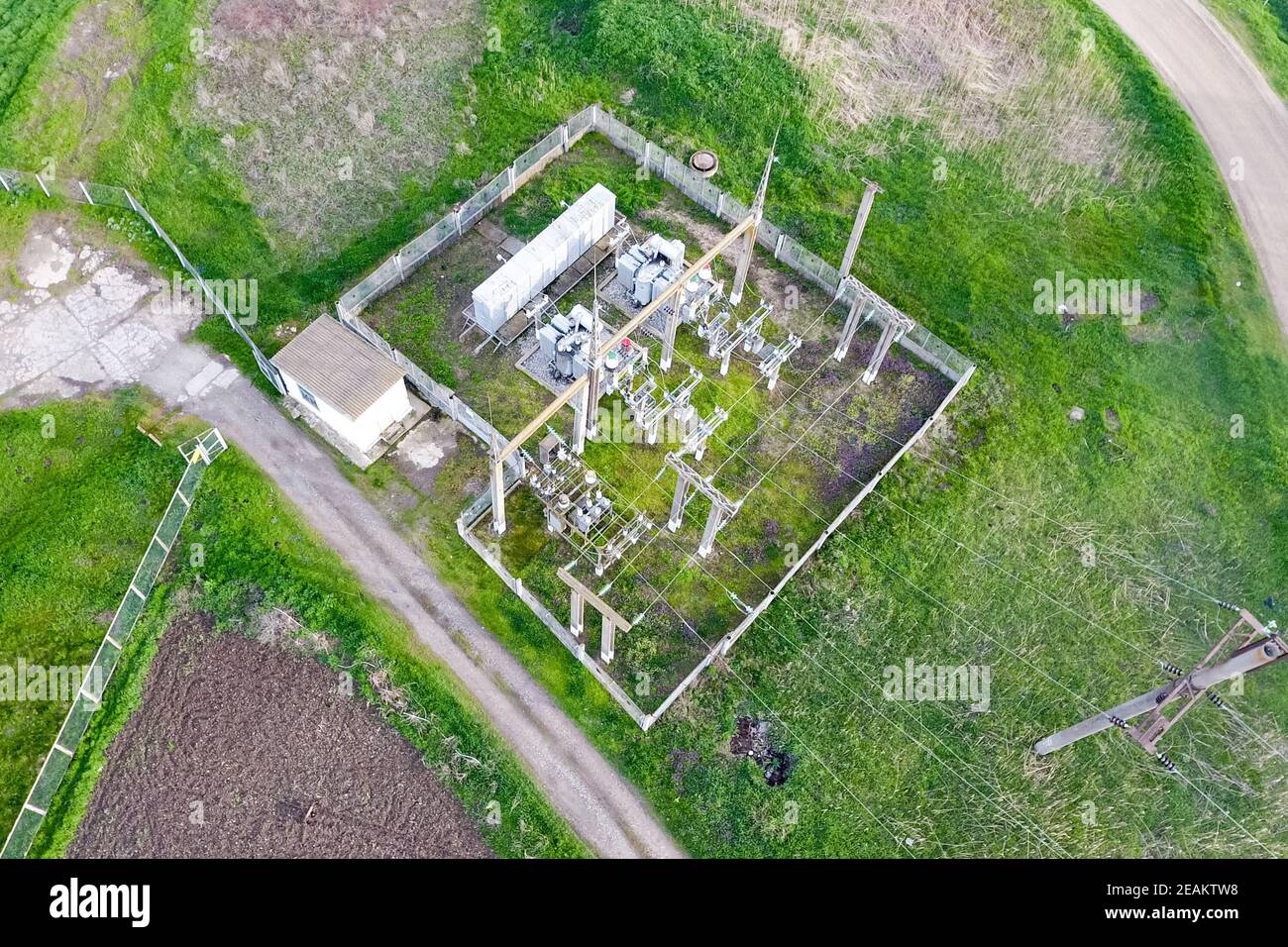 Electrical substation for power supply to an industrial facility Stock ...