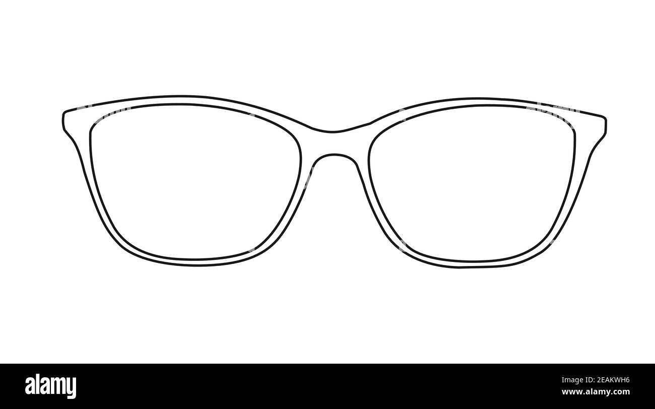 Vector Glasses Illustration Black And White Glasses Frame Stock Vector Image And Art Alamy