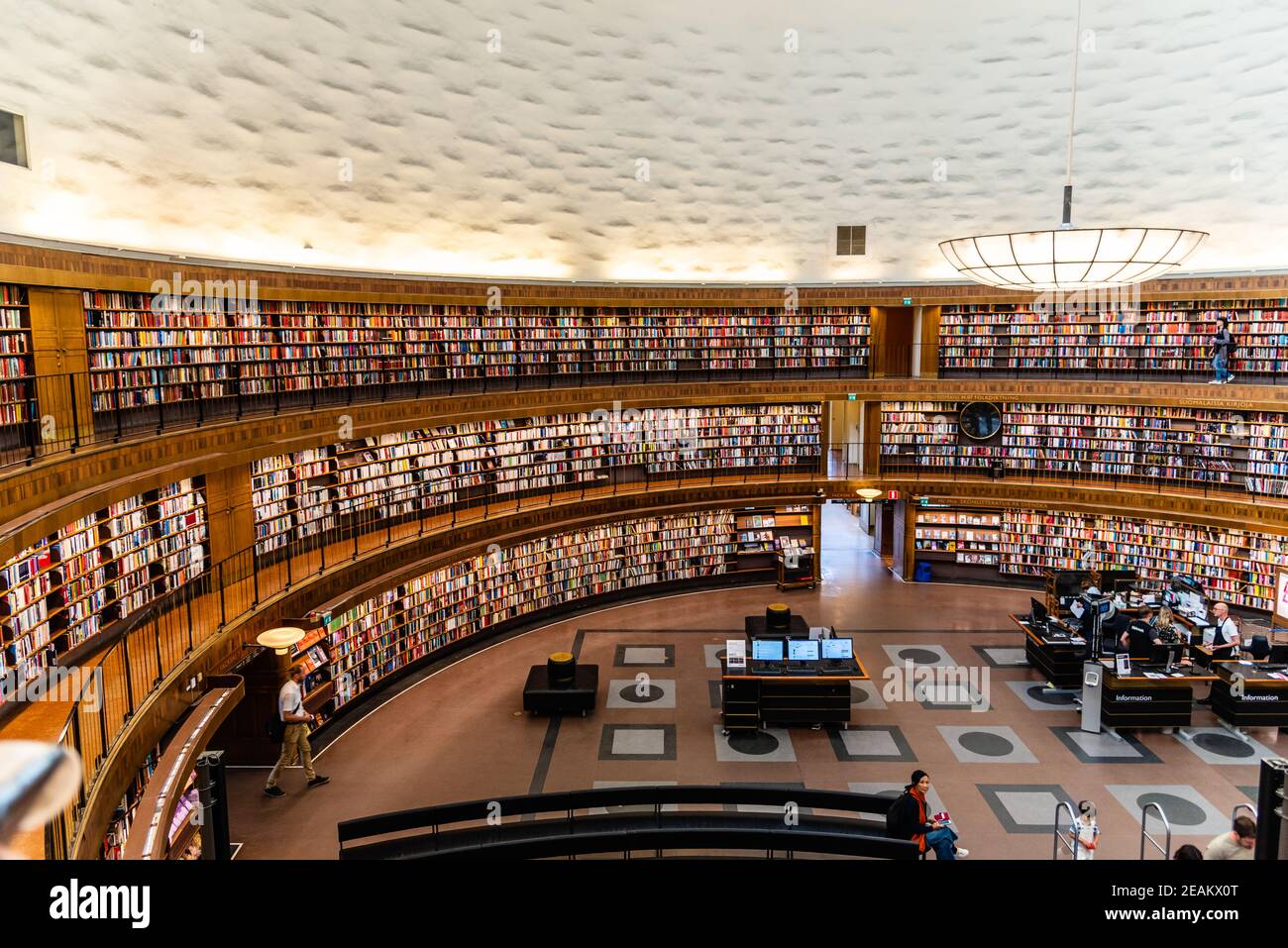 Stockholm, Sweden - August 8, 2019: Interior view of Stockholm Public ...