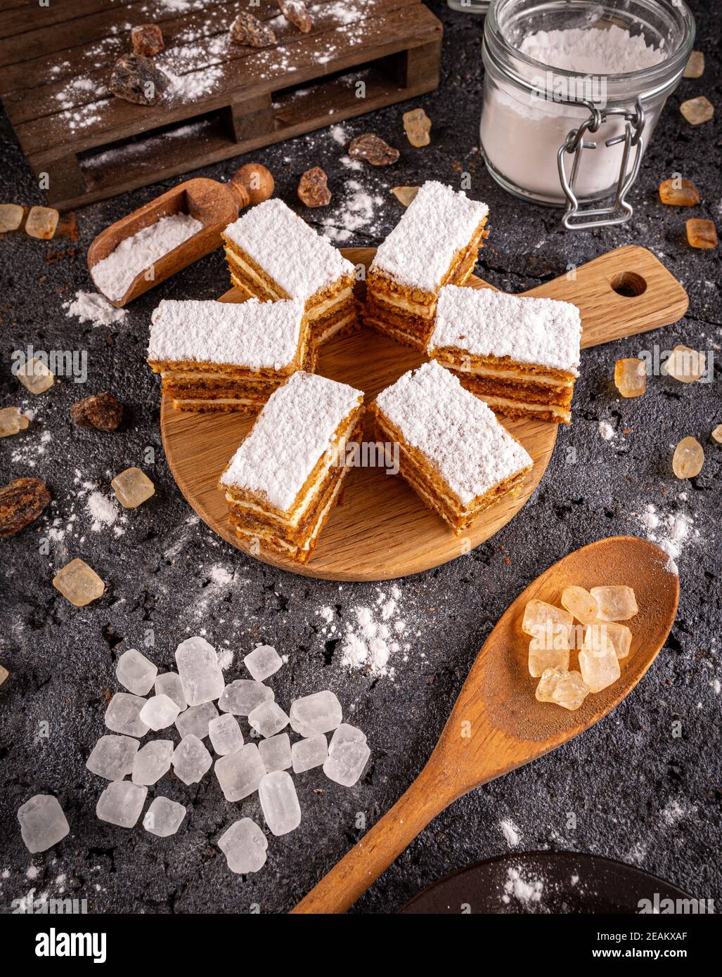 Homemade layered mini cake Stock Photo - Alamy