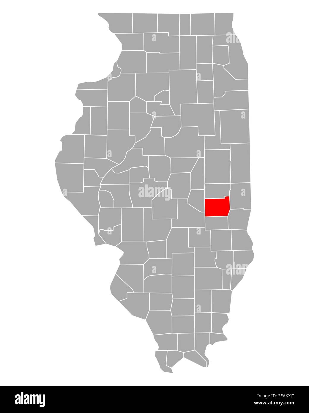 Coles county map hi-res stock photography and images - Alamy