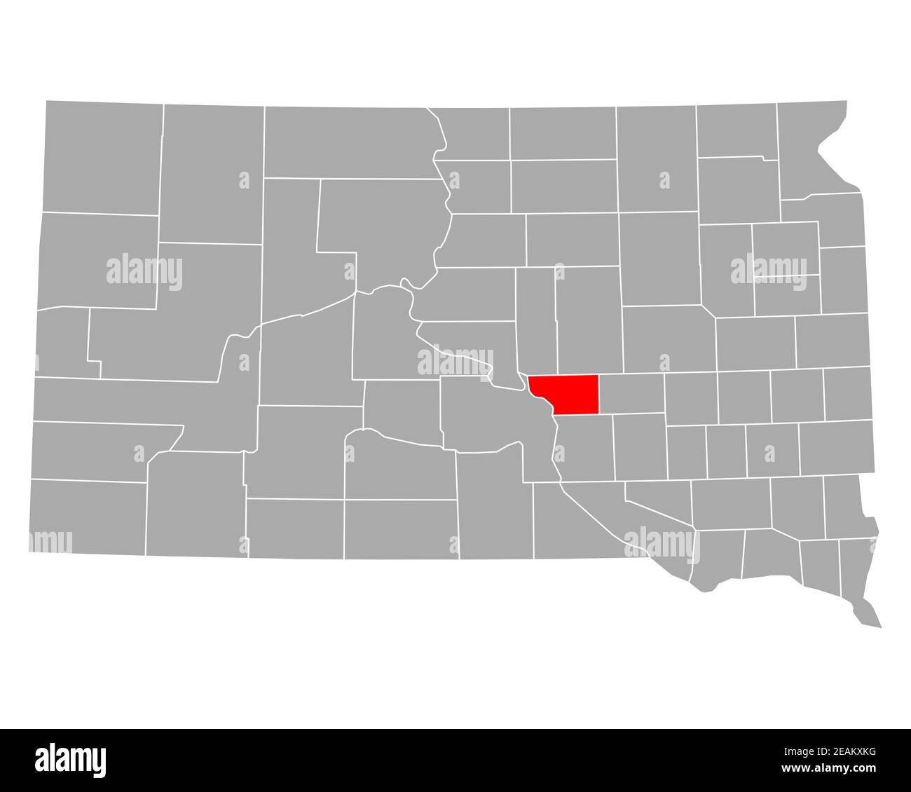 Buffalo county map hi-res stock photography and images - Alamy