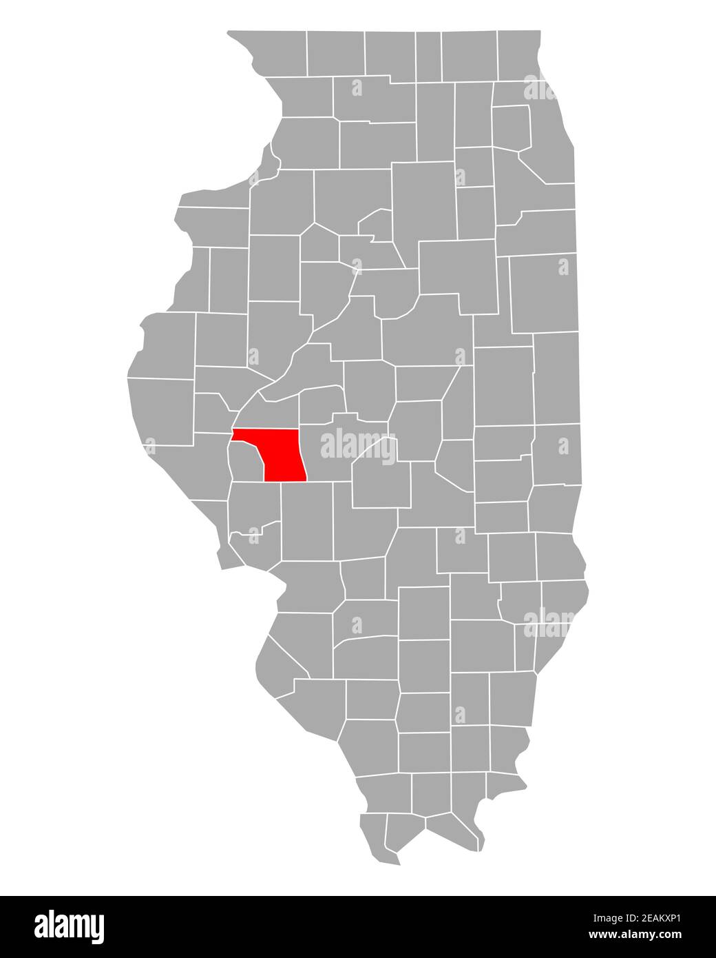 Map of Morgan in Illinois Stock Photo - Alamy