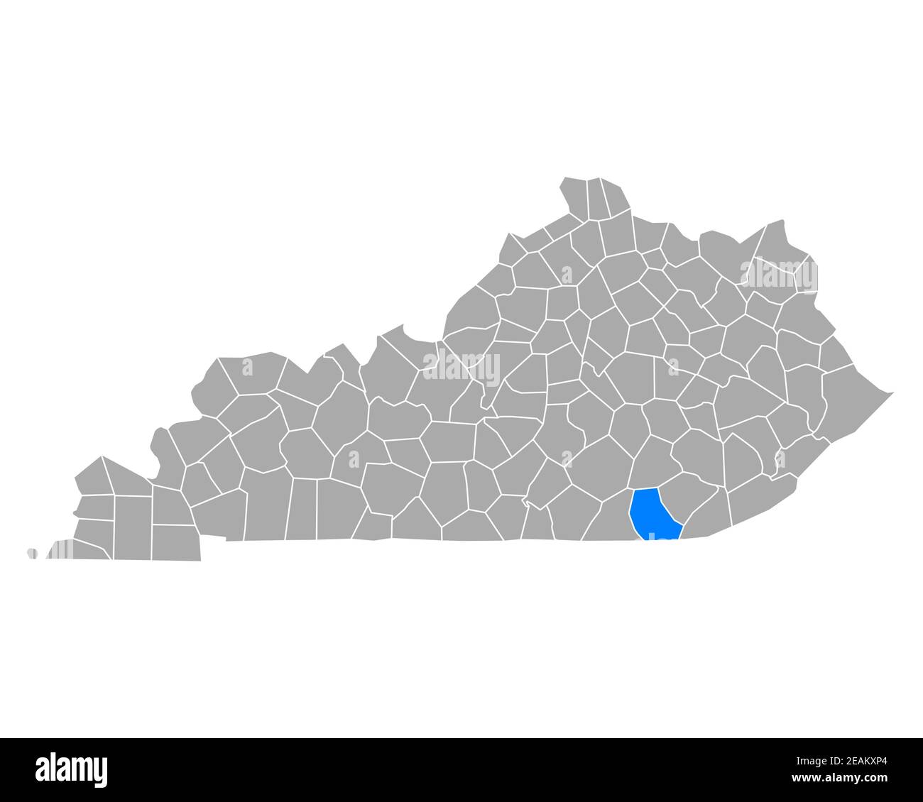 Whitley county map hi-res stock photography and images - Alamy