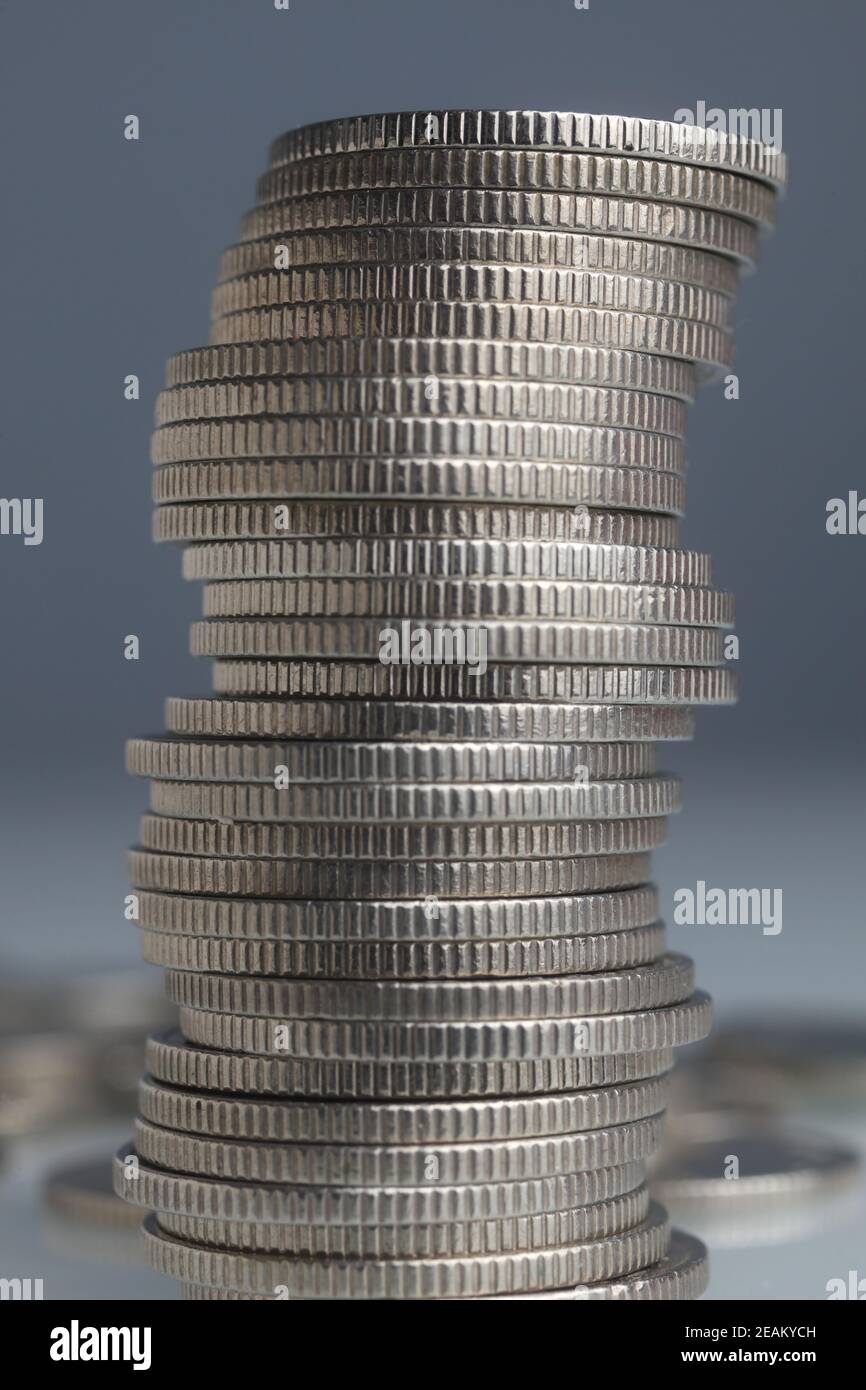 Stacks of money coins Stock Photo - Alamy